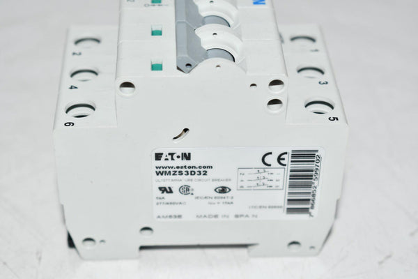 NEW Eaton Cutler-Hammer WMZS3D32 Circuit Breaker 32A 5kA Type D – VB Industrial Supply