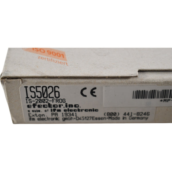 NEW ifm efector IS5026 Inductive Sensor, 2 mm Range, Flush, NPN/PNP-NO – VB Industrial Supply