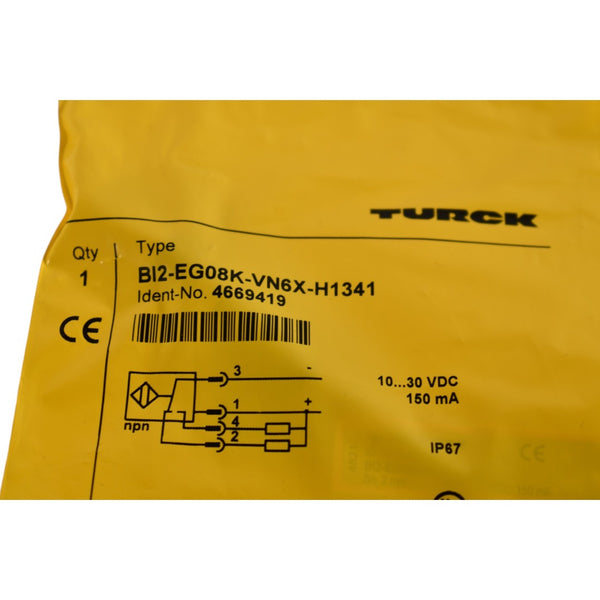 NEW Turck BI2-EG08-VN6X-H1341 Inductive Proximity Sensor,8mm Cylindric