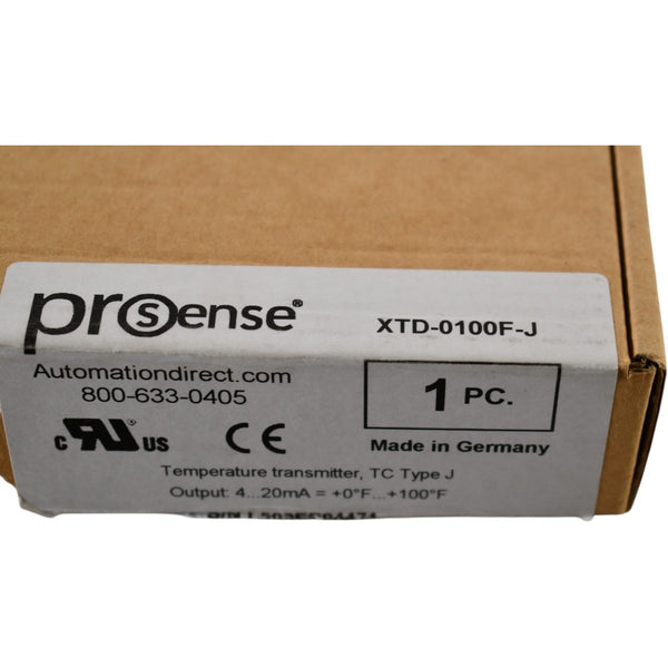NEW Automation Direct ProSense XTD-0100F-J temperature transmitter, is – VB Industrial Supply