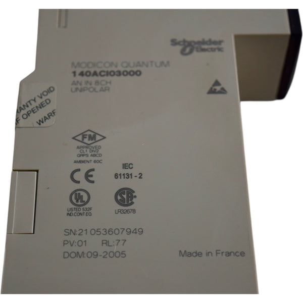 Schneider Modicon Quantum 140ACI03000 AC Analog Input Module 8 Channel