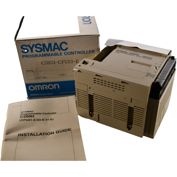 NEW Omron C200H-CPU03-E Sysmac PLC Controller 2A 24VDC Unit – VB Industrial Supply