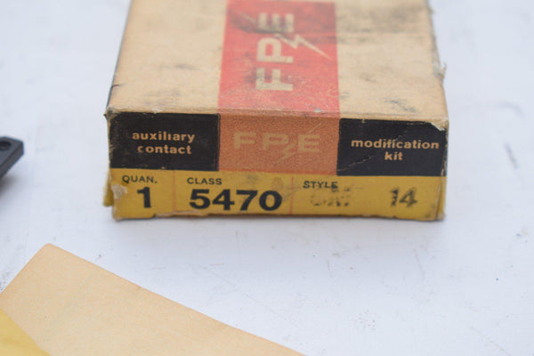 NEW FPE Federal Pacific 5470-BM-14 Auxiliary Contact Modification Kit ... NEW FPE Federal Pacific 5470-BM-14 Auxiliary Contact Modification Kit ...
