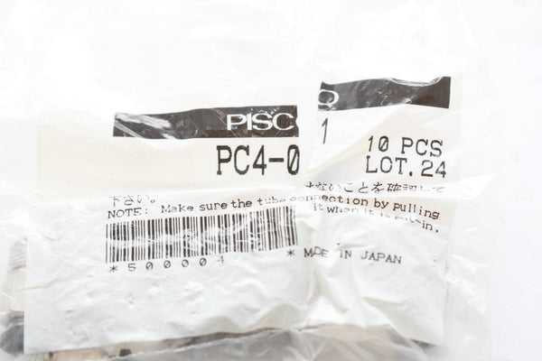 Pack of 8 NEW Pisco PC4-01 Straight Push-In 1/8In 5/32In Stainless Npt