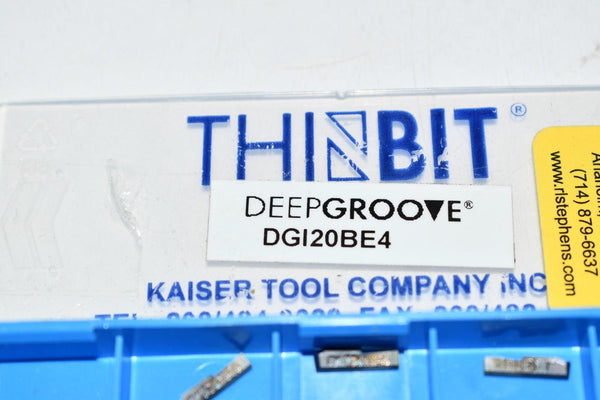 Pack of 9 NEW Kaiser THINBIT DGI20BE4 Grooving Carbide Inserts – VB Industrial Supply
