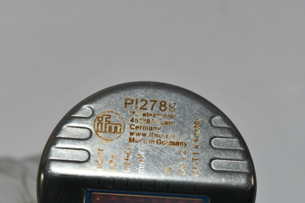 ifm efector PI2789 Flush Pressure Sensor, -0.005 to .1 bar, G1, 2DO 1A ...