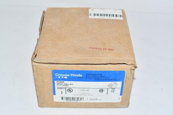 Pack of 2 NEW Eaton FDD1 device box, Deep, Feraloy iron alloy, Single ...