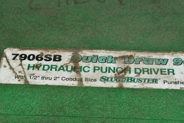 Greenlee 7906SB Quick Draw Hydraulic Punch Kit SLUG BUSTER 1/2''-2'' C ...