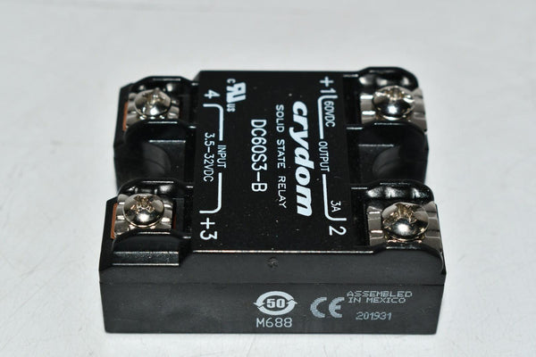 NEW CRYDOM DC60S3-B SSR, Solid State Relay Panel Mount, 60VDC, 32VDC,