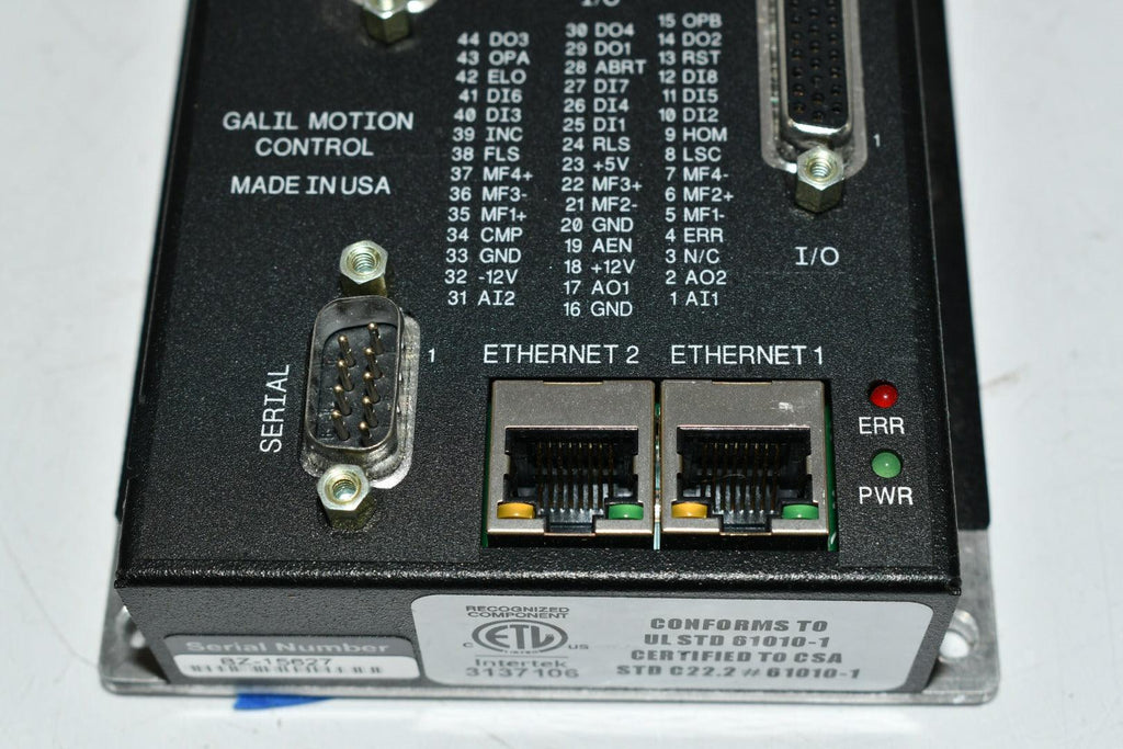 Galil Motion Controls DMC-30012 AXIS MOTION CONTROLLER – VB Industrial ...