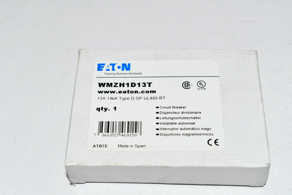 NEW Eaton Cutler Hammer WMZH1D13T Miniature CB Circuit Breaker 13A 14k