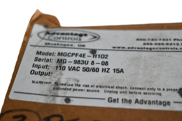 NEW Advantage Controls MGCPF4E-H102 Water Treatment Controller 110 VAC ...