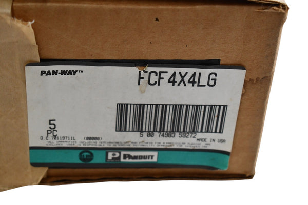 Pack of 5 NEW Panduit FCF4X4LG Coupler, 4'' x 4'' (100mm x 100mm), Fib