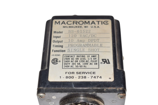 MACROMATIC SS-61522 Time Ranger 120VAC/DC W/ Socket Base