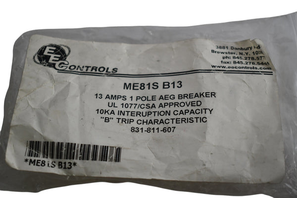 NEW EEC AEG ME81S-B13 CIRCUIT BREAKER ELFA MINIATURE 13A 1 Pole – VB ...