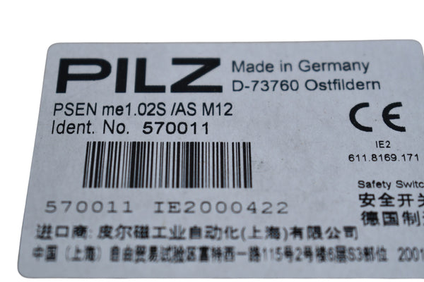 NEW Pilz PSEN me1.02S/AS M12 Mechanical Safety Switch PSENmech with gu ...