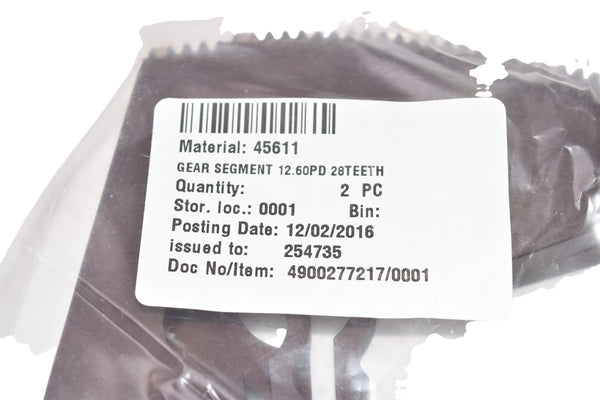 Pack of 2 NEW Bosch Gear Segment 12.60PD x 28 Teeth – VB Industrial Supply