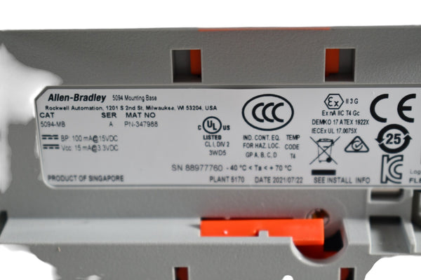 NEW Allen Bradley 5094-OB8 FLEX 5000 Digital 8 Output 24 VDC 5094-MB F ...