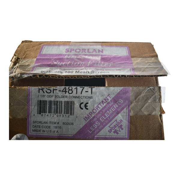 NEW Sporlan RSF-4817-T - Refrigerant 1 Core Replaceable Suction Line F ...