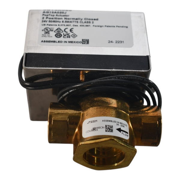 NEW Johnson Controls JT2223G13A020 : 2-Way 1/2'' Electric Zone Valve ...
