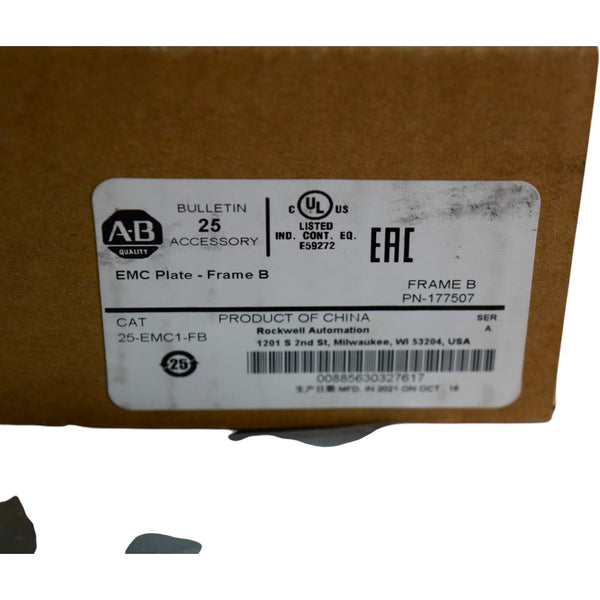 NEW Allen Bradley 25-EMC1-FB EMC Plate Frame B