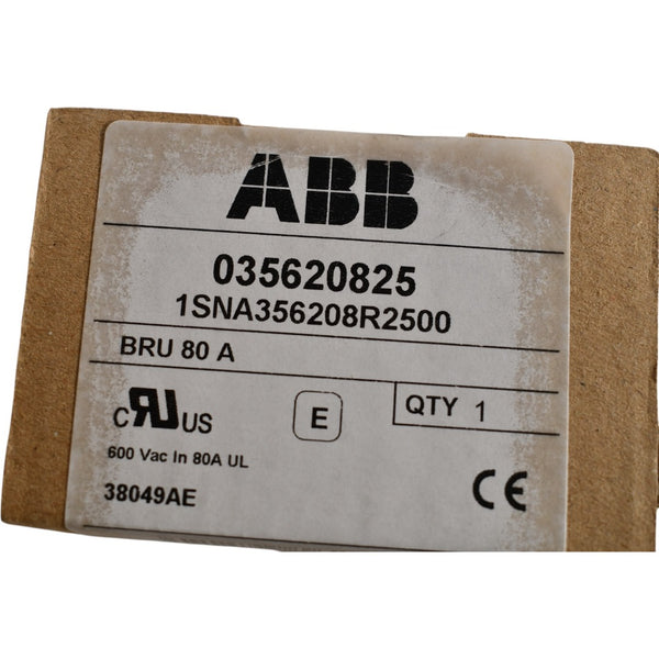 NEW ABB Entrelec 1SNA356208R2500 Distribution Block 80A 600V BRU80A ...