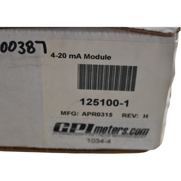 NEW GPI Meters 125100-1 4-20mA Transmitter Module