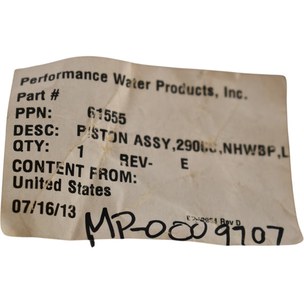 NEW Performance Water Products 61555, Lower Piston with No Hard Water ...