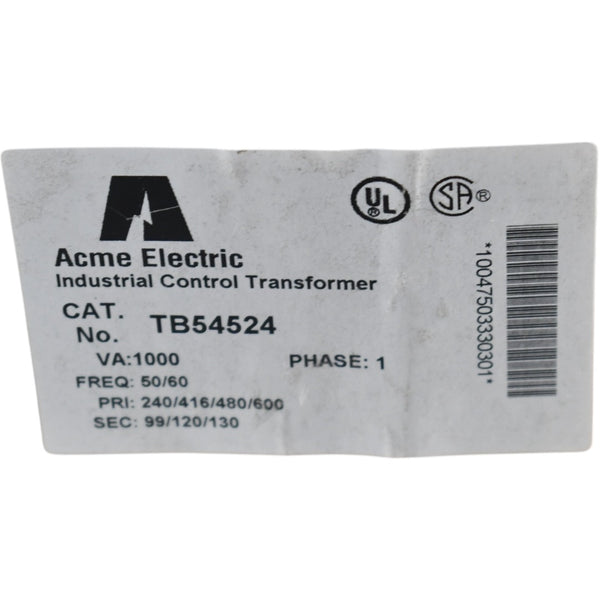 NEW ACME Electric TB54524 Open Core and Coil Control Transformer; 240 ...