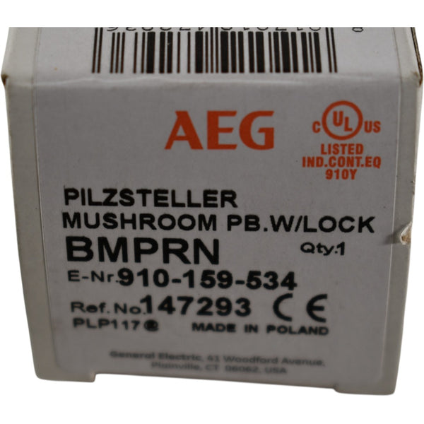 NEW AEG BMP-RN 910-159-534 E-STOP PUSHBUTTON - TWIST TO RELEASE - 40MM ...