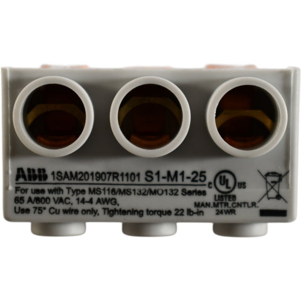NEW ABB S1-M1-25 Power Feed Block, 3-Phase, Flat, For Use With Ms116/1 ...