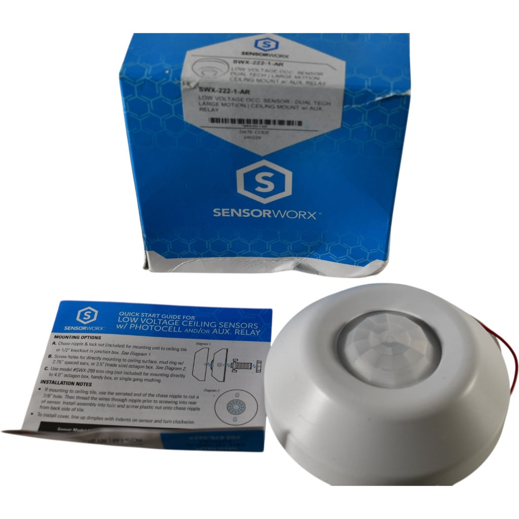 NEW SensorWorx SWX-222-1-AR Ceiling Occupancy Sensor Low Voltage OCC D ...