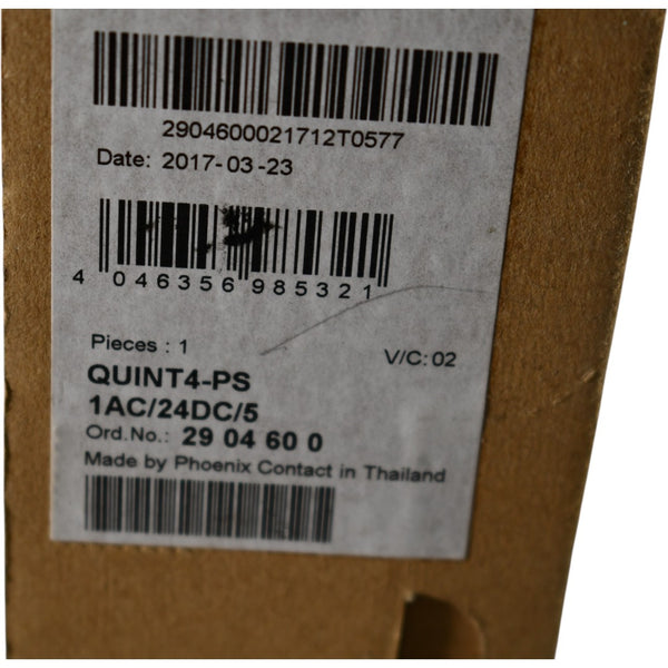 NEW Phoenix Contact 2904600 QUINT4-PS/1AC/24DC/5 - Power supply Primar ...