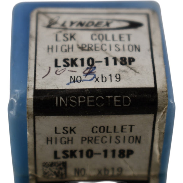 NEW Lyndex LSK10-118P Collet SK10 Series High Precision – VB Industrial ...