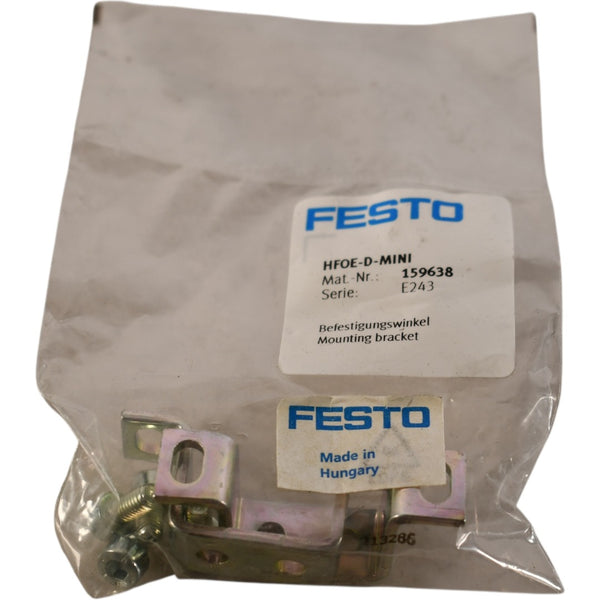 NEW Festo 159638 Mounting Bracket | HFOE-D-MINI | Galvanized Steel