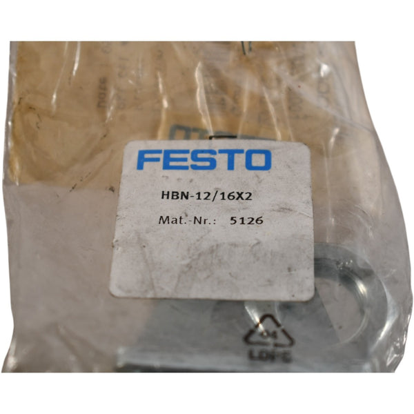 NEW Festo 5126 Foot Mounting | HBN-12/16x2 | Cylinders | Galvanized St ...