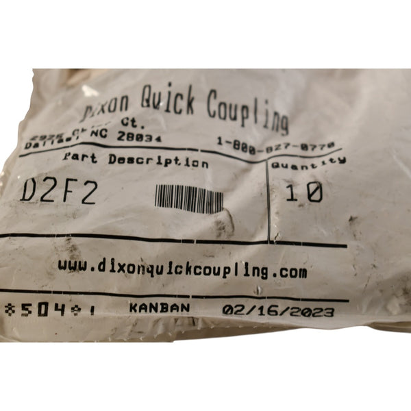 Pack of 10 NEW Dixon D2F2 Quick Coupling | 1/4'' NPTF | Steel | Auto C ...