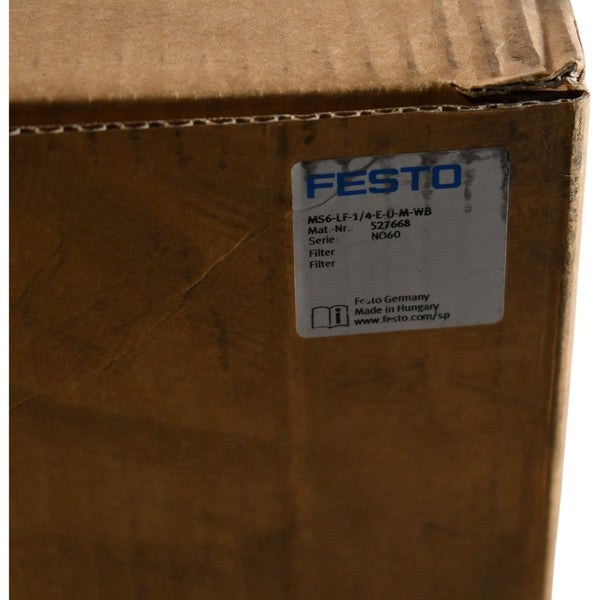 NEW Festo MS6-LF Compressed Air Filter 527668 5 m or 40 m Pneumatic MS ...