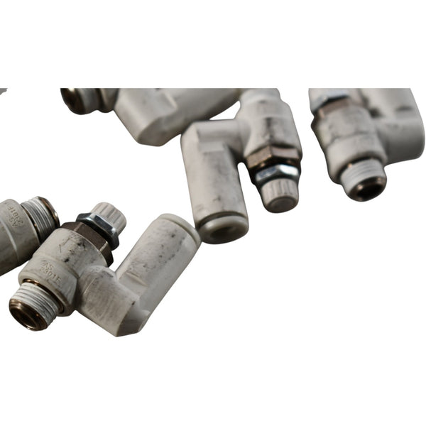 Lot of 8 SMC AS2301F Flow Control Valves One-Touch Fittings Pneumatic ...
