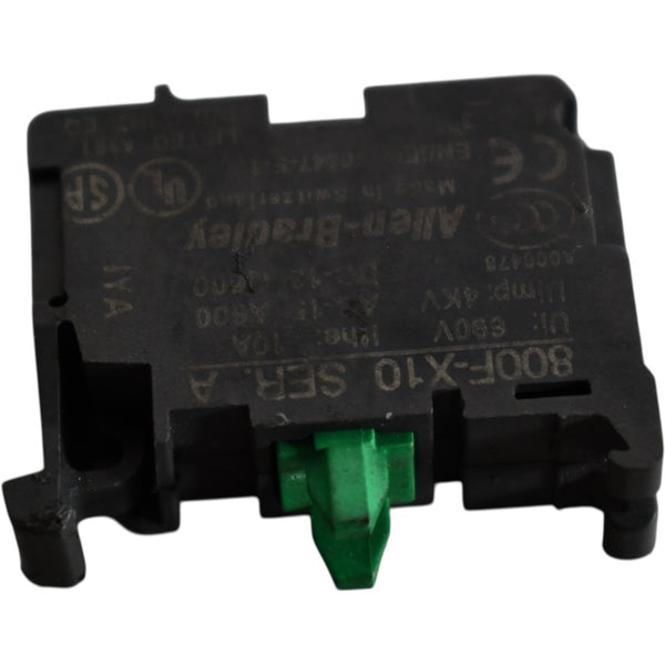 Allen-Bradley 800F-X10 Series A Push Button Contact Block 690V 10A 1NO