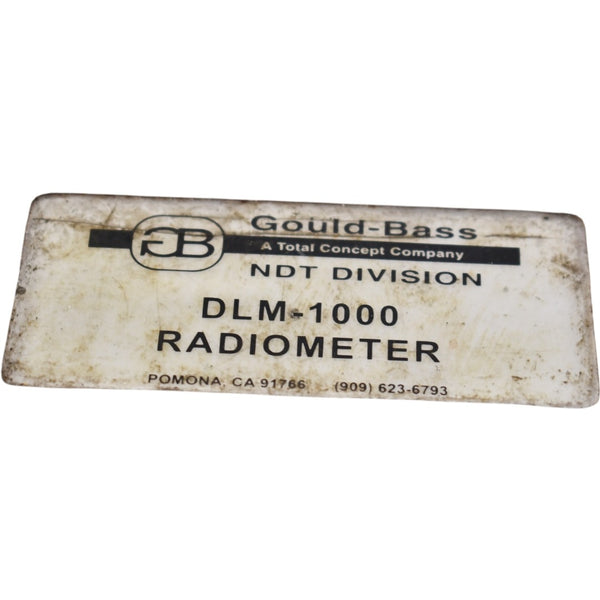 Gould-Bass DLM-1000 Digital Radiometer NDT UV/Visible Light Meter