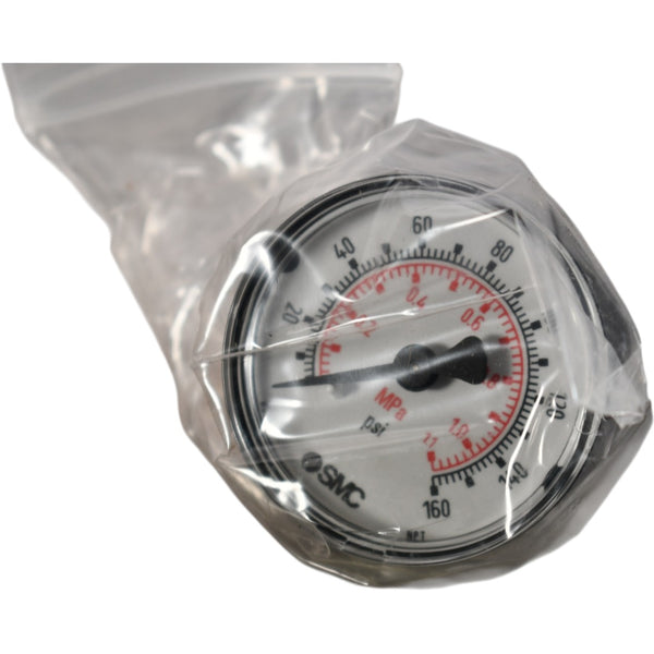 NEW SMC Pressure Gauge 111.12 2'' Face 160 PSI / 11 MPa