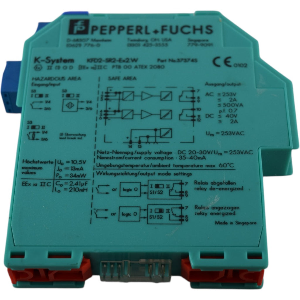 Pepperl+Fuchs KFD2-SR2-EX2.W 37374S Switch Amplifier Isolator