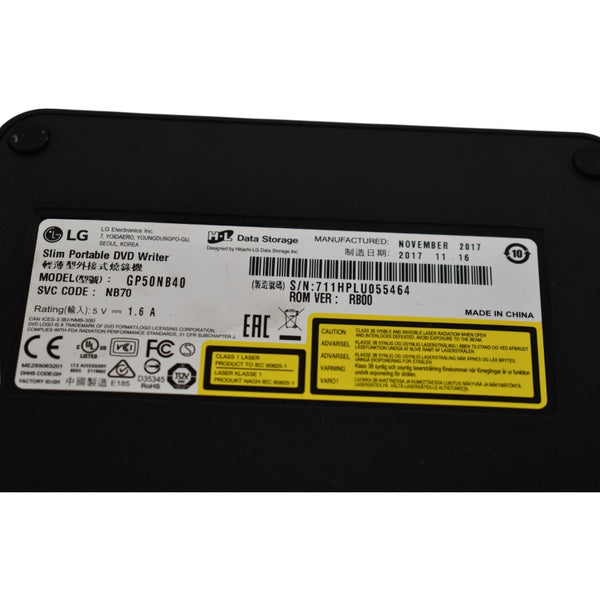 NEW LG GP50NB40 Slim Portable DVD Writer USB Mac Windows M-DISC