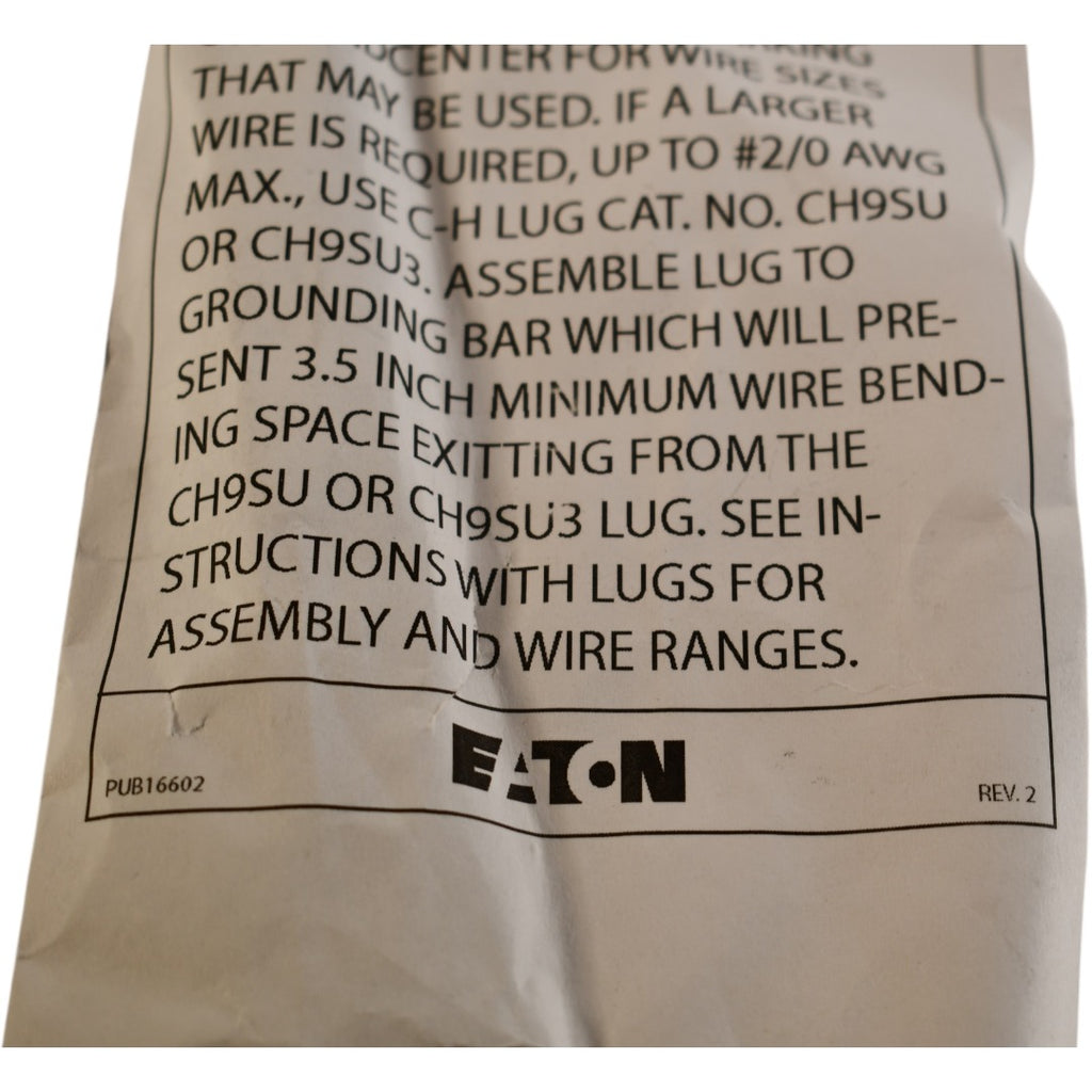 NEW Eaton CH9GP13 13 Terminal Ground Bar Kit for Type CH Panels