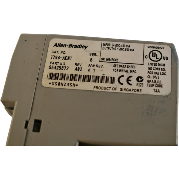 Allen-Bradley 1794-AENT Flex I/O EtherNet/IP Adapter Module – VB ...