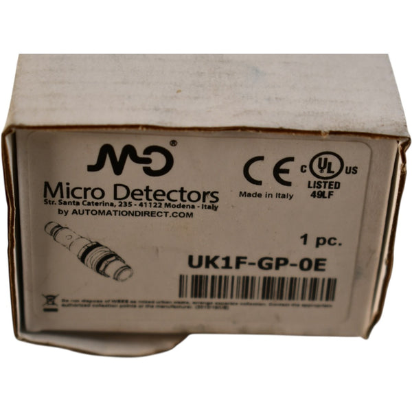 NEW Micro Detectors UK1F-GP-0E Ultrasonic Sensor PNP NO/NC M18 200-220