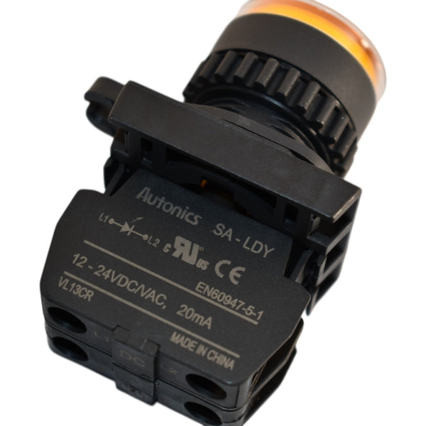 NEW Autonics S2PR-P3YAD 22mm Illuminated Push Button Yellow 12-30V AC/
