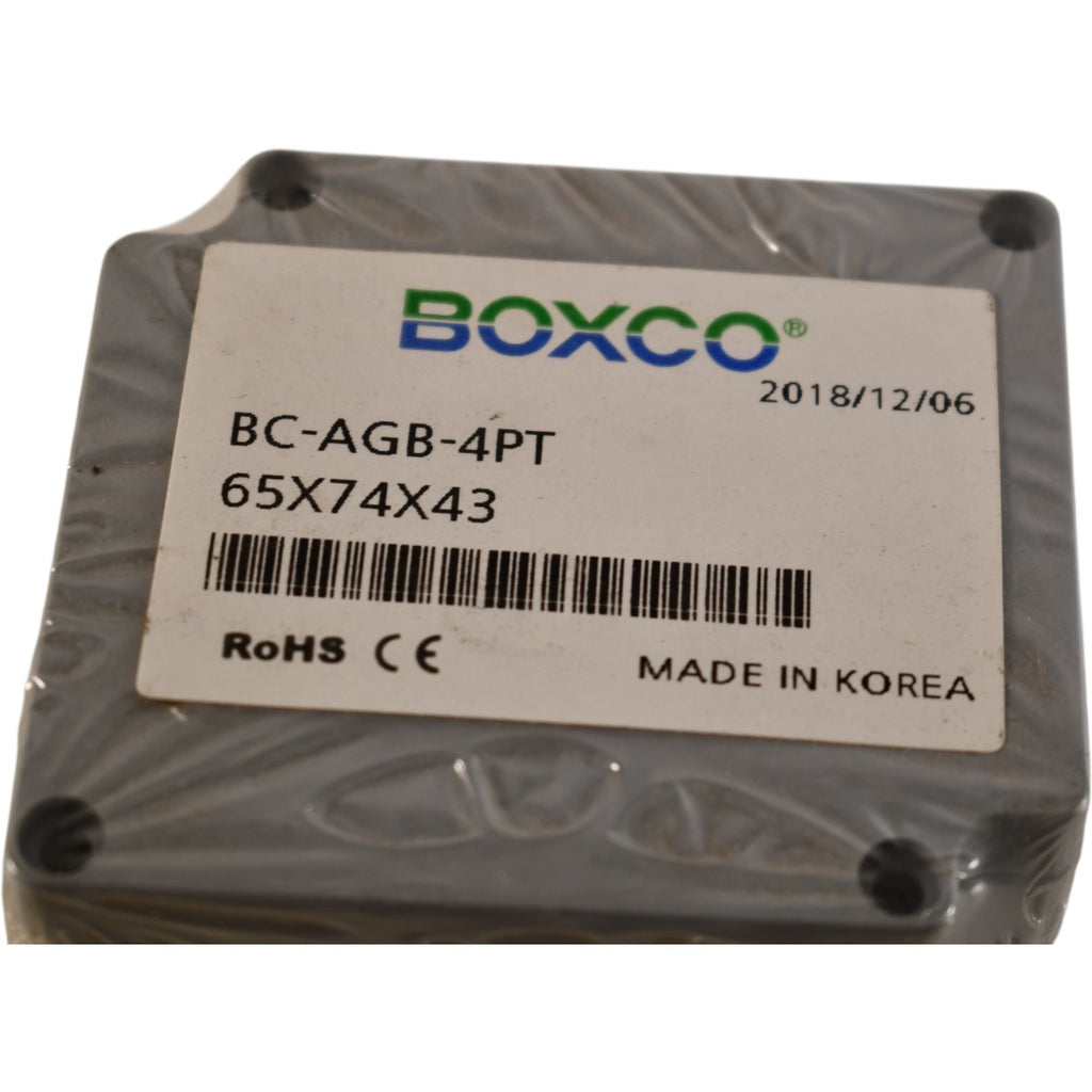 NEW Boxco BC-AGB-4PT 4-Pin Terminal Block Box ABS 65x74x43mm IP67