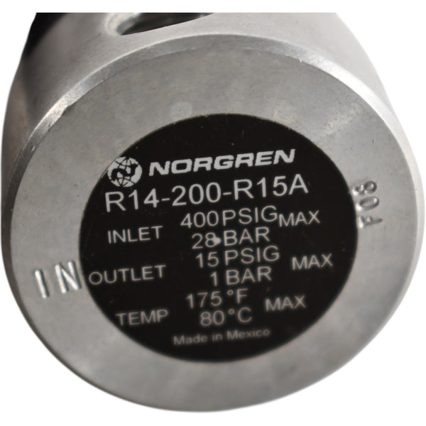 NEW Norgren R14-200-R15A Air Regulator 1/4'' PTF Preset 15 PSI – VB ...
